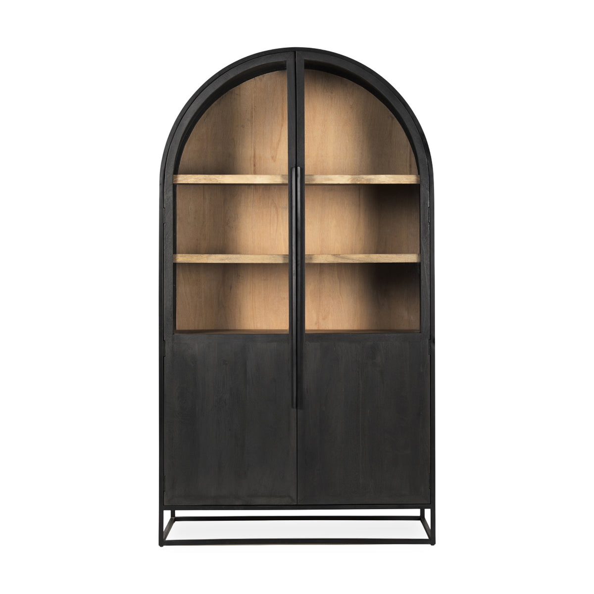 Silas Dark Wood Arch Curio Cabinet – Maison Roseaux