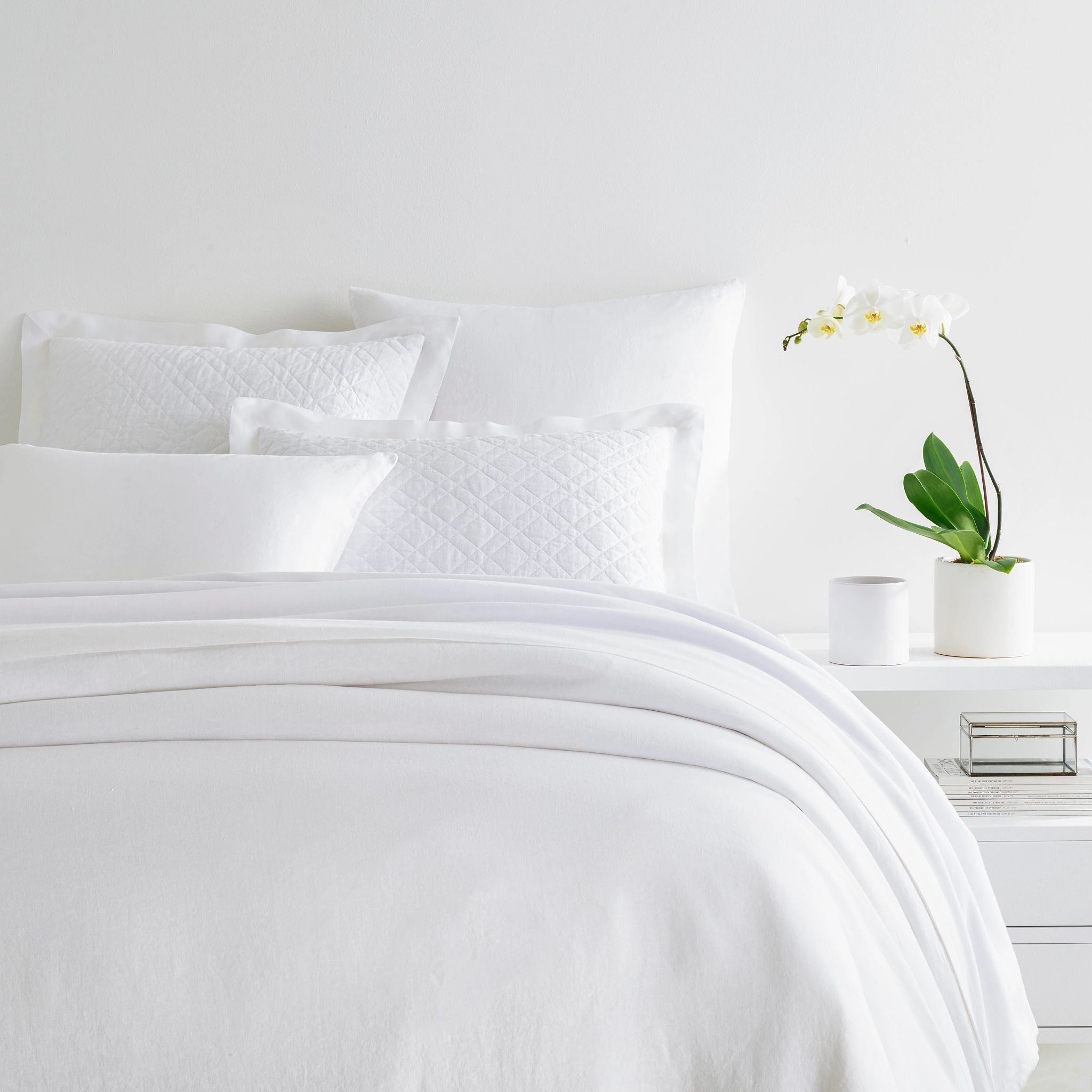 Lush Linen White Sham – Maison Roseaux