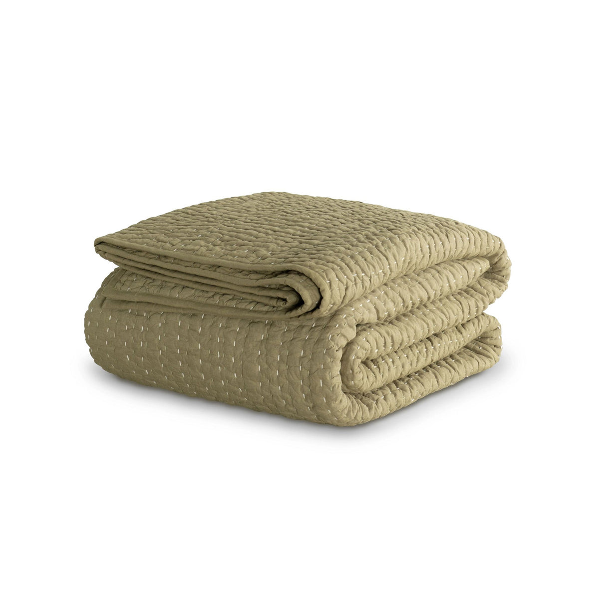Deepali Kantha Olive Quilt – Maison Roseaux