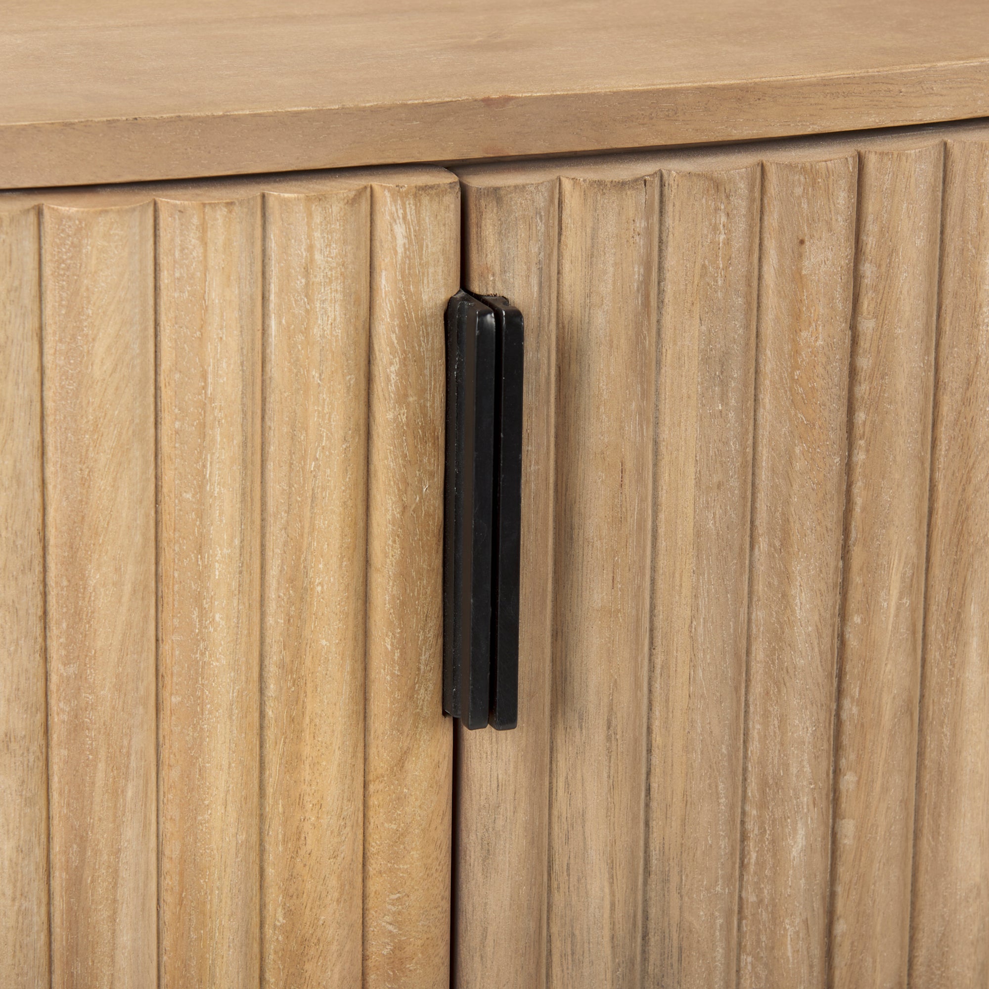 Talea Light Brown Wood Fluted Accent Cabinet – Maison Roseaux