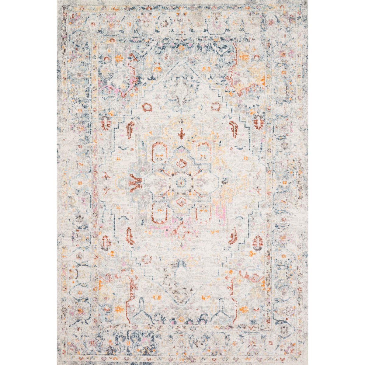Clara Rug in Light Grey/Multi – Maison Roseaux